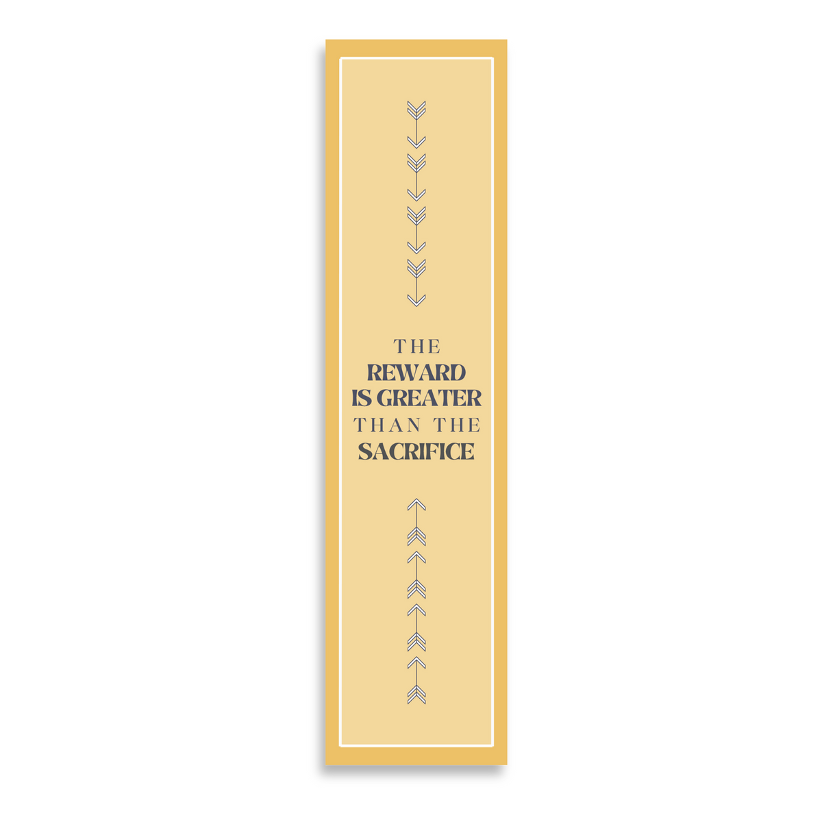Inspirational Encouraging 8'X2' Bookmark | The Reward is Greater Than ...