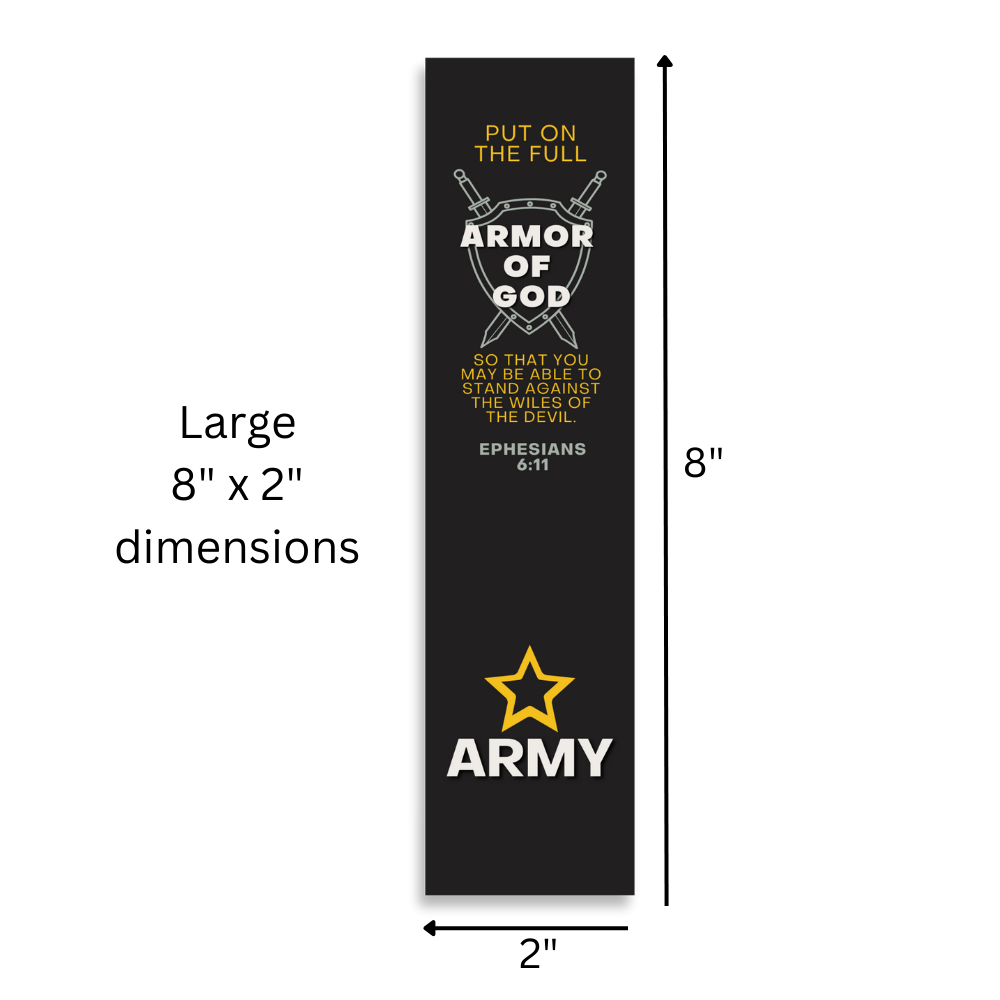 Christian Military Bookmark Packs U.S. Army with Bible Verse Ephesians ...