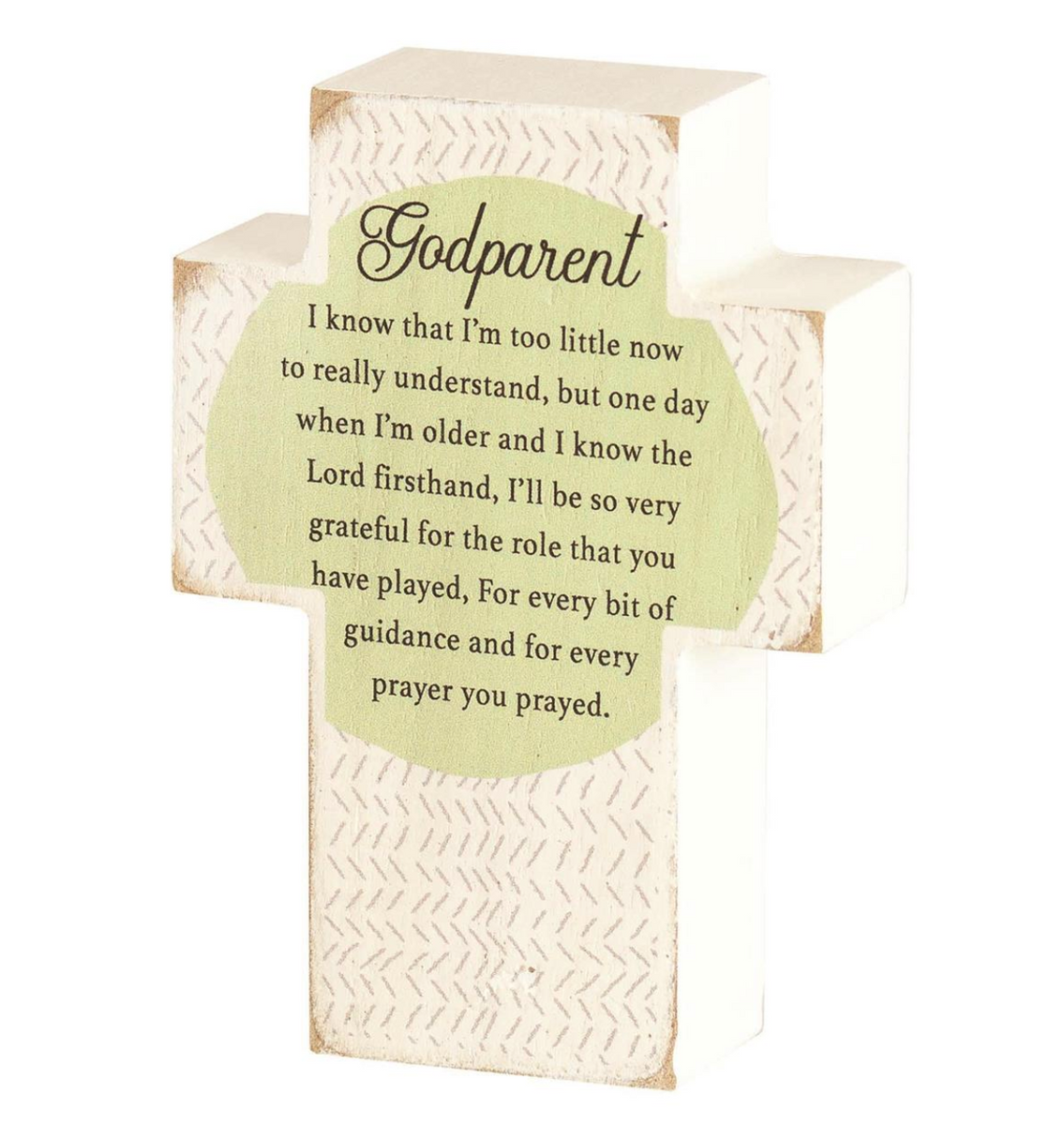 Godparent Wood Tabletop Cross – Simply Uncaged Christian Gifts