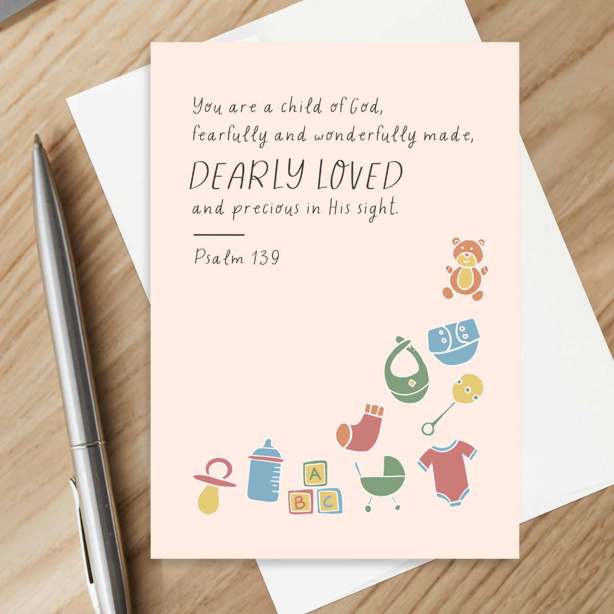 Christian Baby Shower Card for New Parents (You Are a Child of God ...