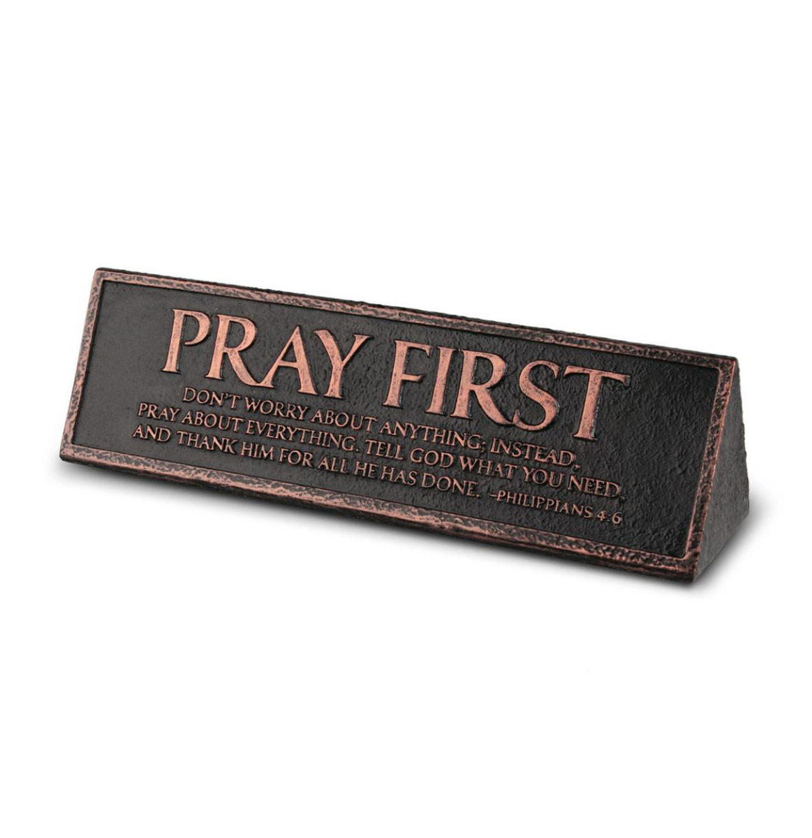 Pray First Desktop Plaque – Simply Uncaged Christian Gifts