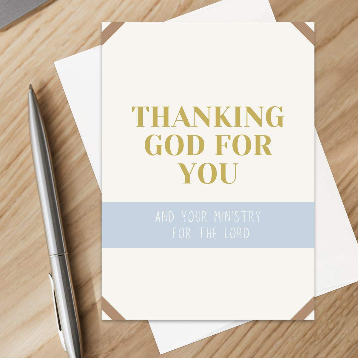 Ministry Appreciation Card Thanking God For You for Pastor, Church, Fa ...