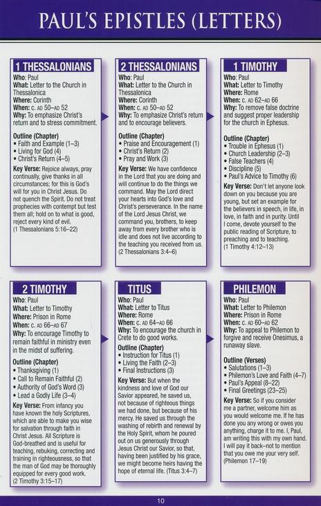 Bible Overview Pamphlet – Simply Uncaged Christian Gifts