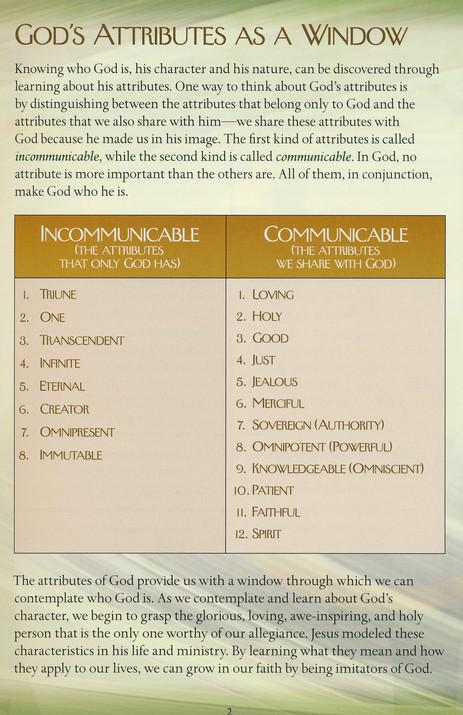 Attributes of God Pamphlet – Simply Uncaged Christian Gifts