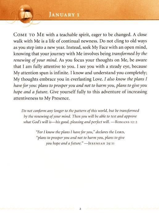 Jesus Calling, Large Print Deluxe Edition, Amber Faux Leather - Sarah ...