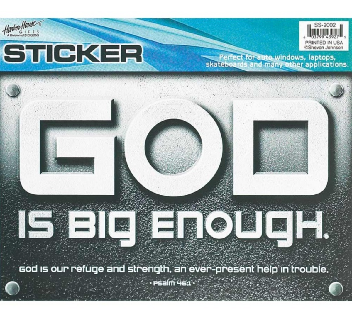 God is Big Enough Sticker – Simply Uncaged Christian Gifts