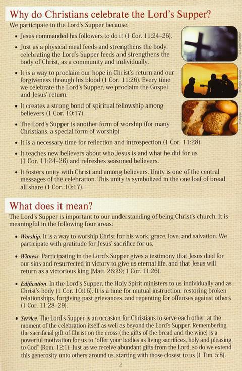 The Lord's Supper Pamphlet – Simply Uncaged Christian Gifts