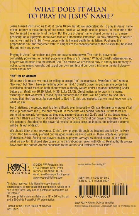 Names Of Jesus Pamphlet – Simply Uncaged Christian Gifts